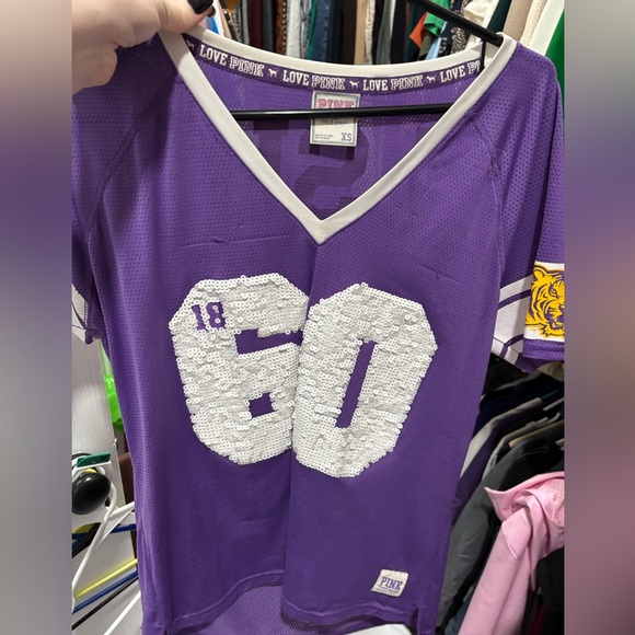 PINK Victoria's Secret | Tops | Lsu Sparkly Victorias Secret Jersey ...